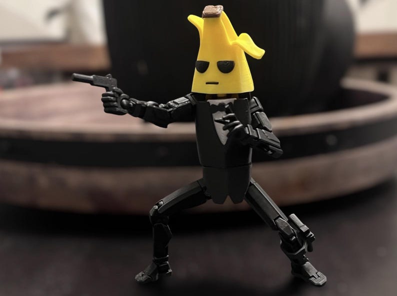 Agent Peely Dummy 13 – Fnite-inspired 3D Printed Action Figure | Fully ...