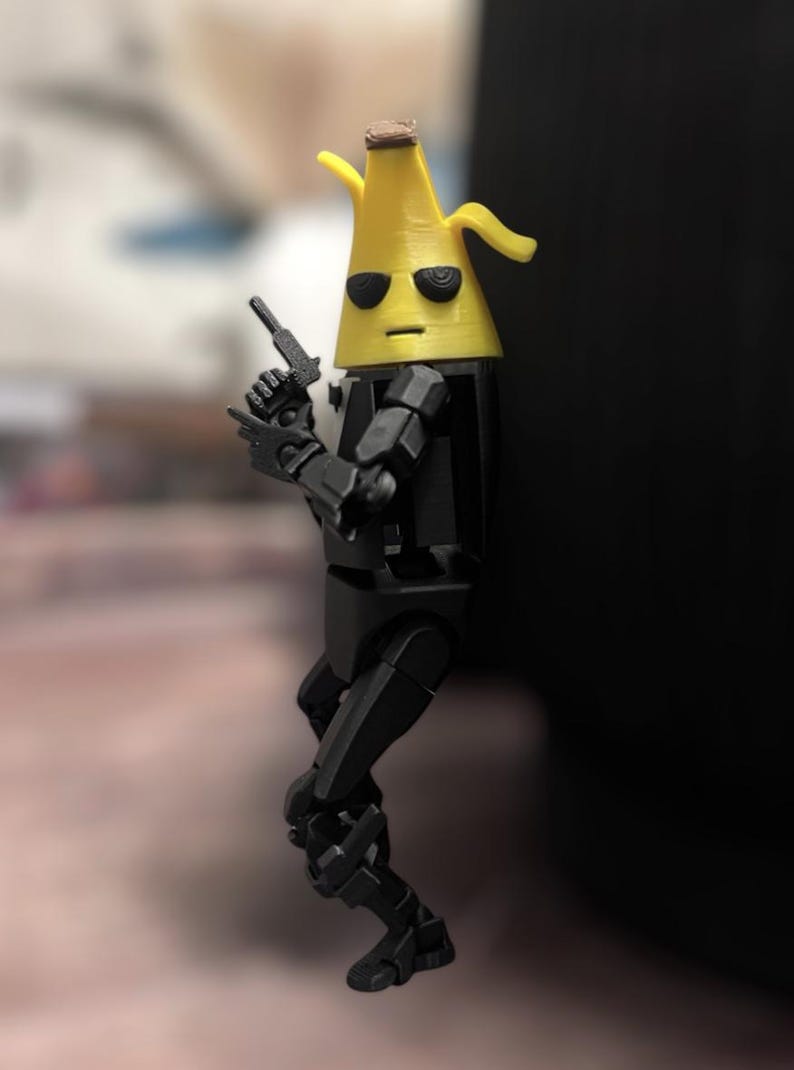 Agent Peely Dummy 13 – Fnite-inspired 3D Printed Action Figure | Fully ...