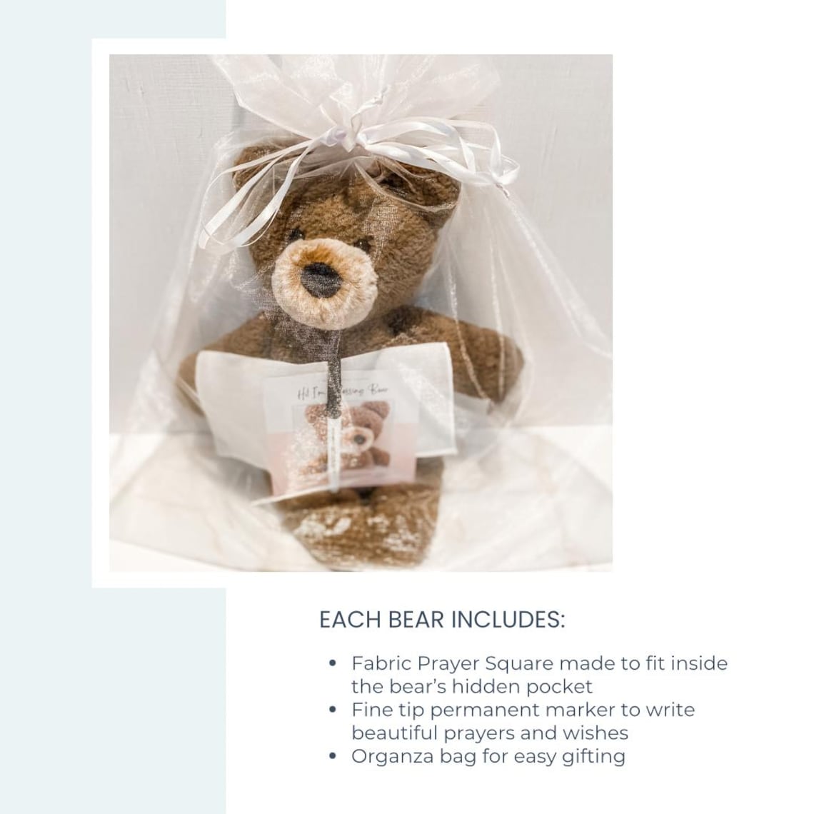 Cocoa Personalized Teddy Bear - Blessing Bear - Teddy Bear Baby Shower ...