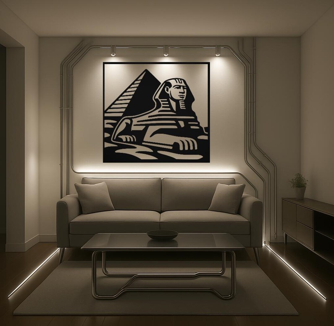 Sphinx V3 - DXF - Laser/waterjet Cut File | DIY Family Project + Wall ...