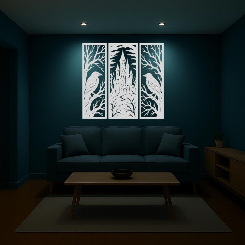 Tríptico del Castillo del Cuervo (DXF) - Archivo cortado con láser ...