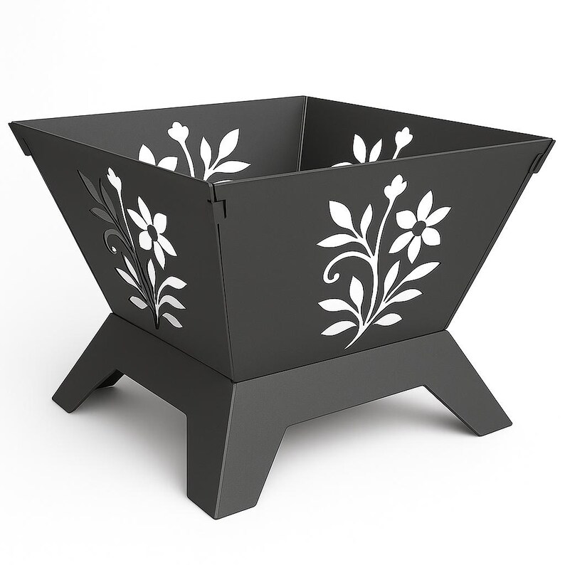 FLOWER Fire Pit DXF Project - Complete DIY Plans & Bending Drawings ...
