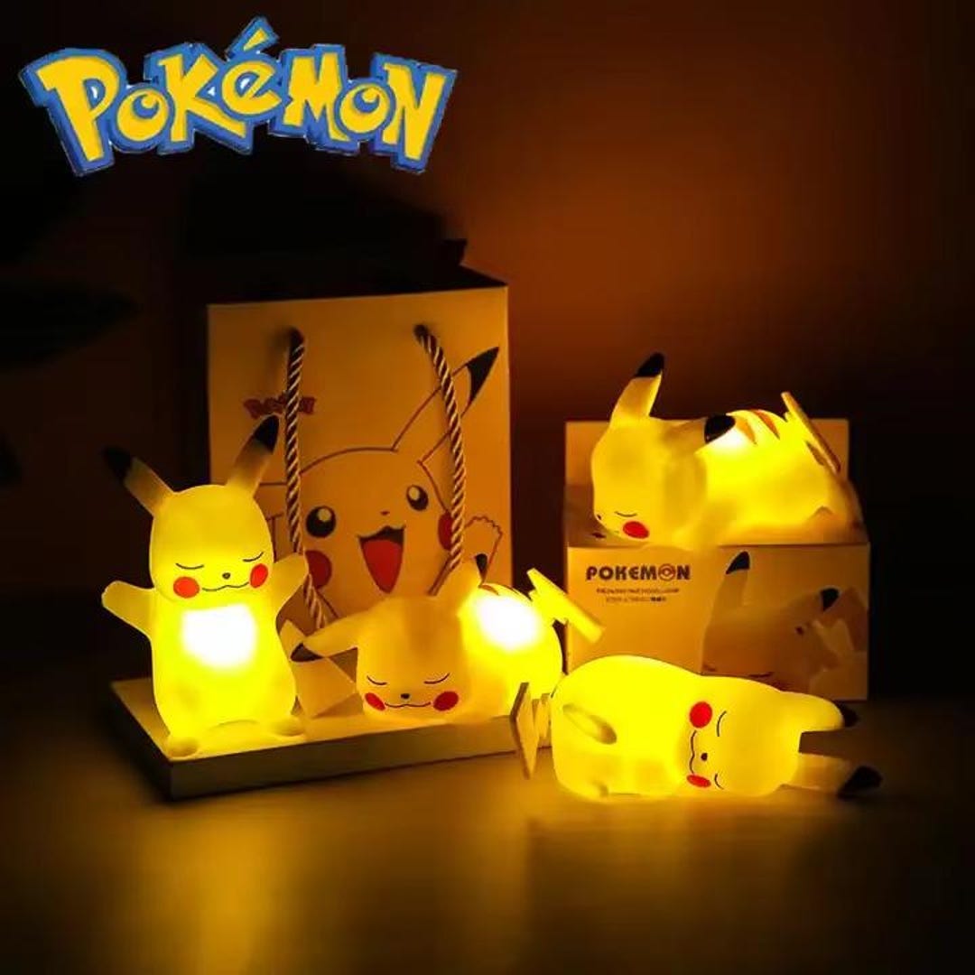 Pokemon Pikachu Night Light – Cute Glowing Bedside Lamp for Kids ...