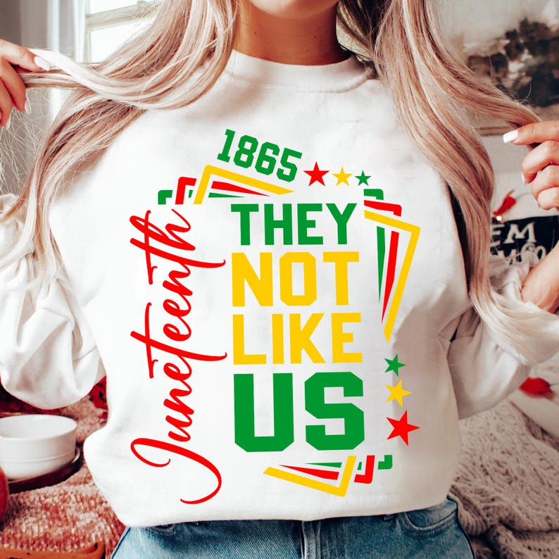 They Not Like Us Svg Png, Juneteenth Svg Png, Afro Juneteenth, Independence Day Shirt Design ...
