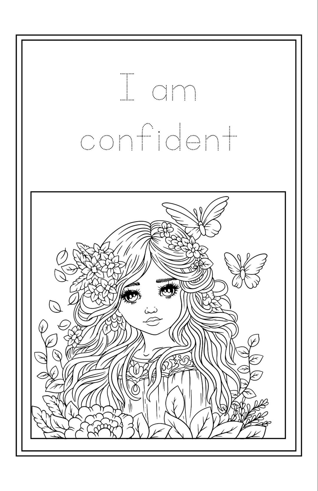 Fairy Coloring Book - Positive Affirmations for Kids - Etsy