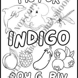 Digital Rainbow Coloring Pages Printable Coloring Pages ROY G BIV ...