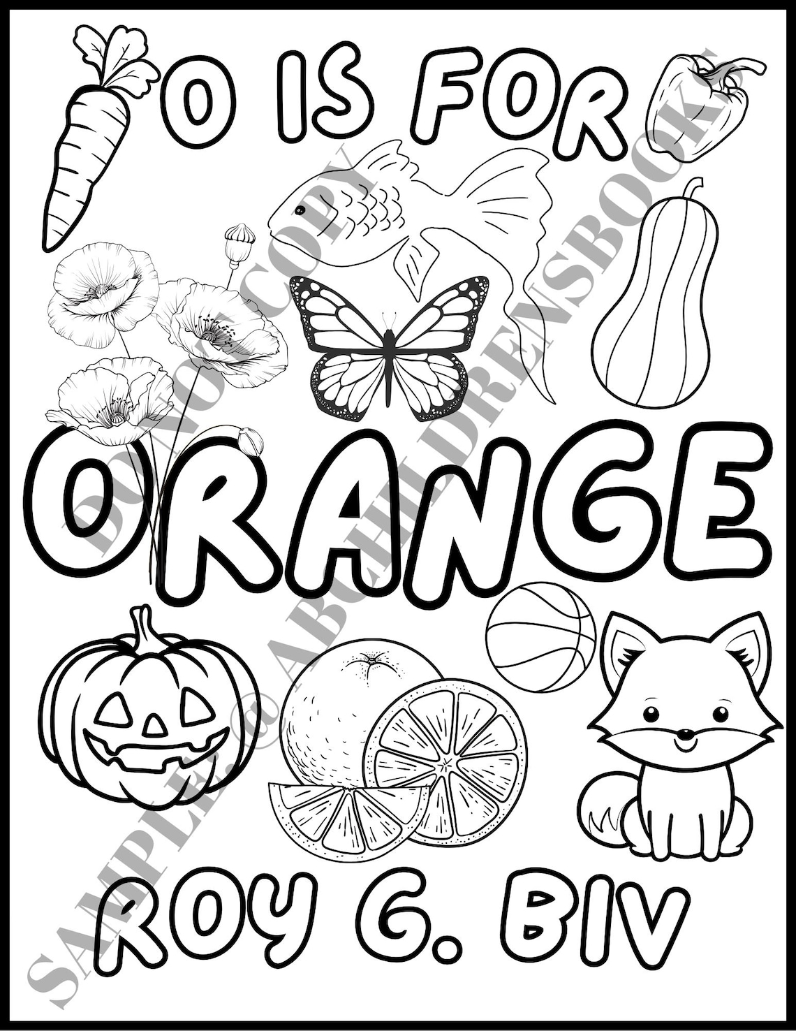 Digital Rainbow Coloring Pages Printable Coloring Pages ROY G BIV ...