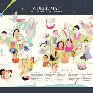 The World Map of Extraordinary Women Poster Print 16x20 Wall Art World ...