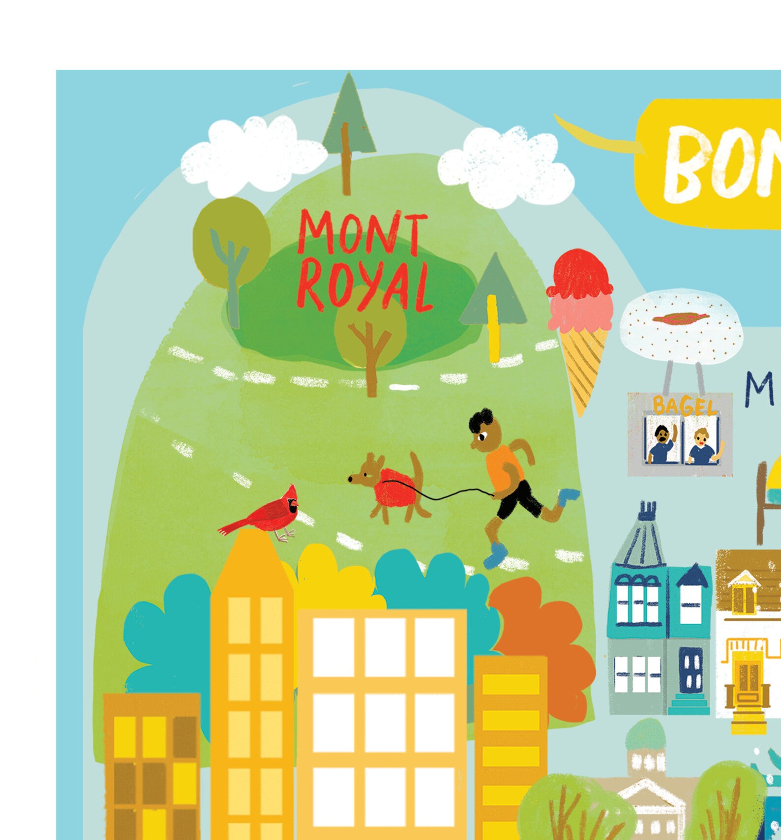 Montreal Map Illustration Illustrated Montreal Map 8x10 - Etsy