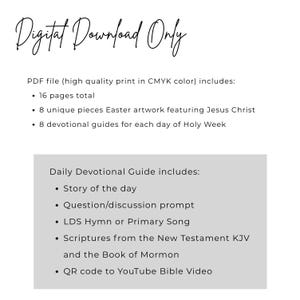 Easter Artwork & Daily Devotional Guide (8 Days of Holy Week) - Etsy