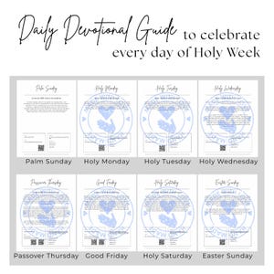 Easter Artwork & Daily Devotional Guide (8 Days of Holy Week) - Etsy
