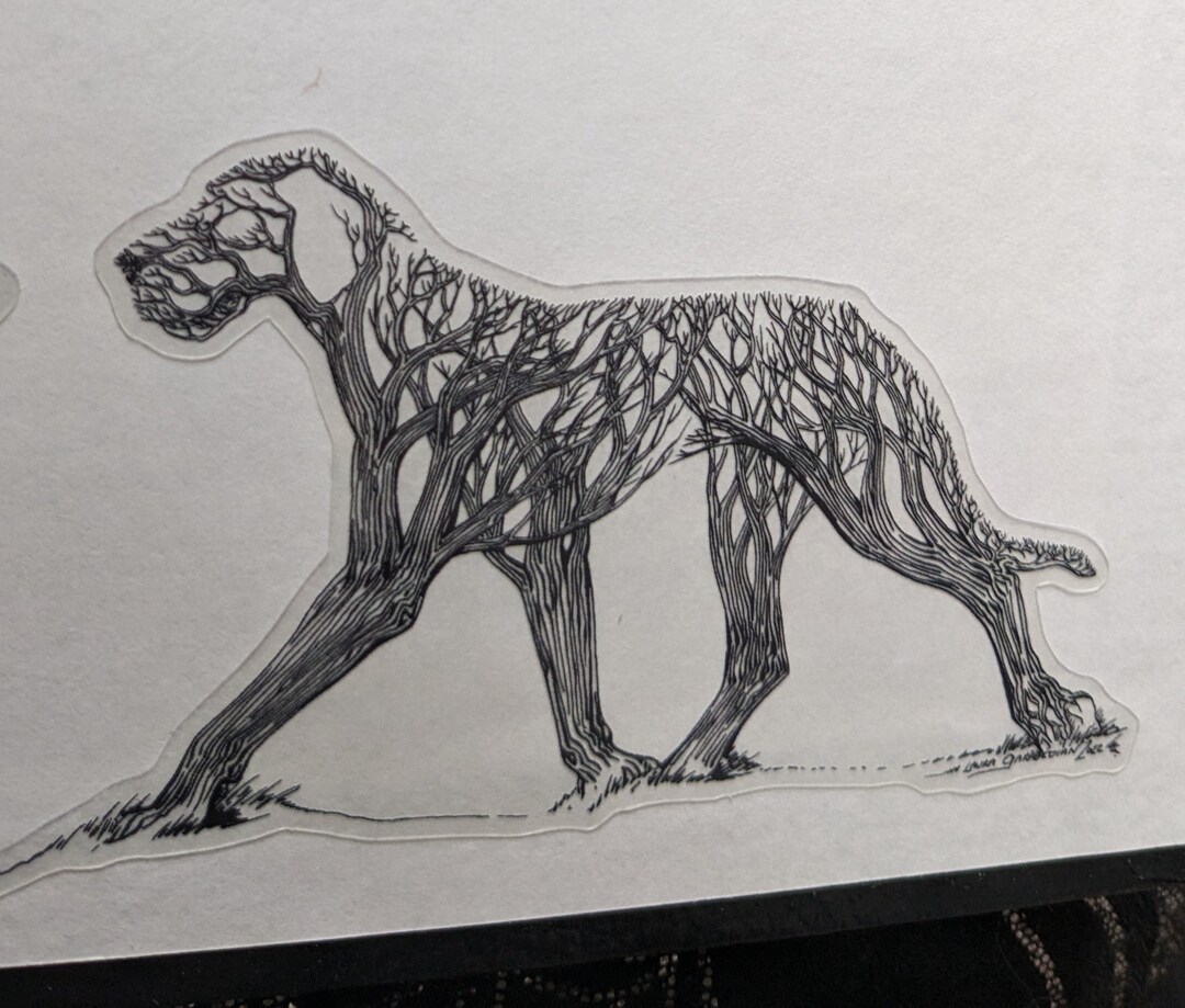 Dane Judy Branch- Tree Creature Sticker Ink Dog Giant - Etsy