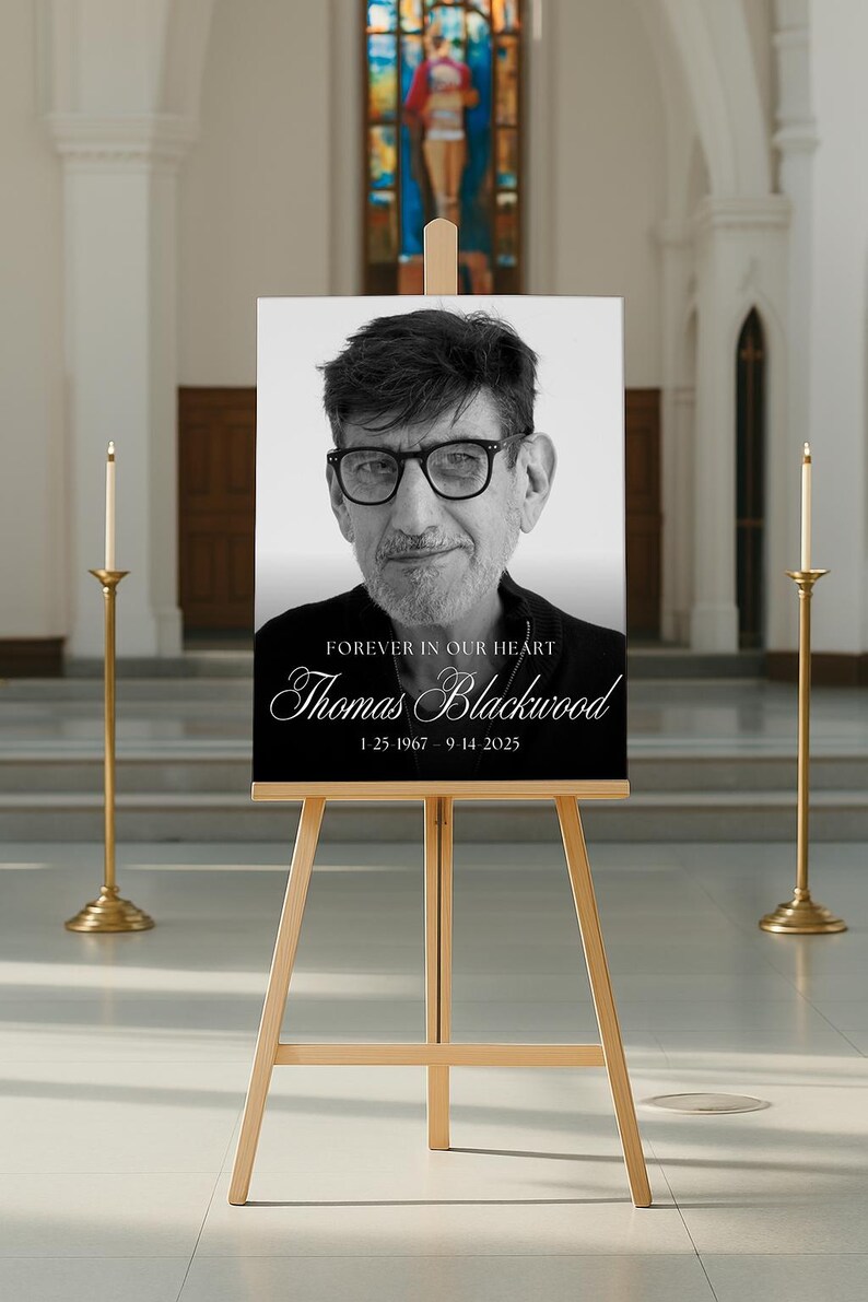 Editable Funeral Poster Template – Celebration of Life Memorial Sign ...