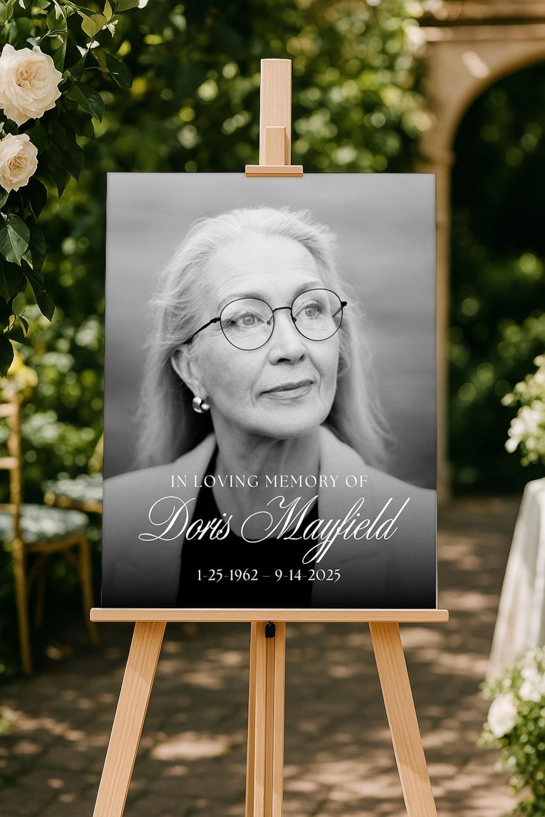 Editable Funeral Poster Template – Celebration of Life Memorial Sign ...