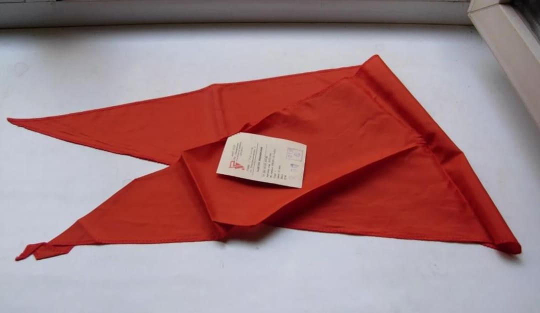 Vintage USSR Soviet Genuine Uniform Tie of USSR Soviet Kid's Lenin's ...
