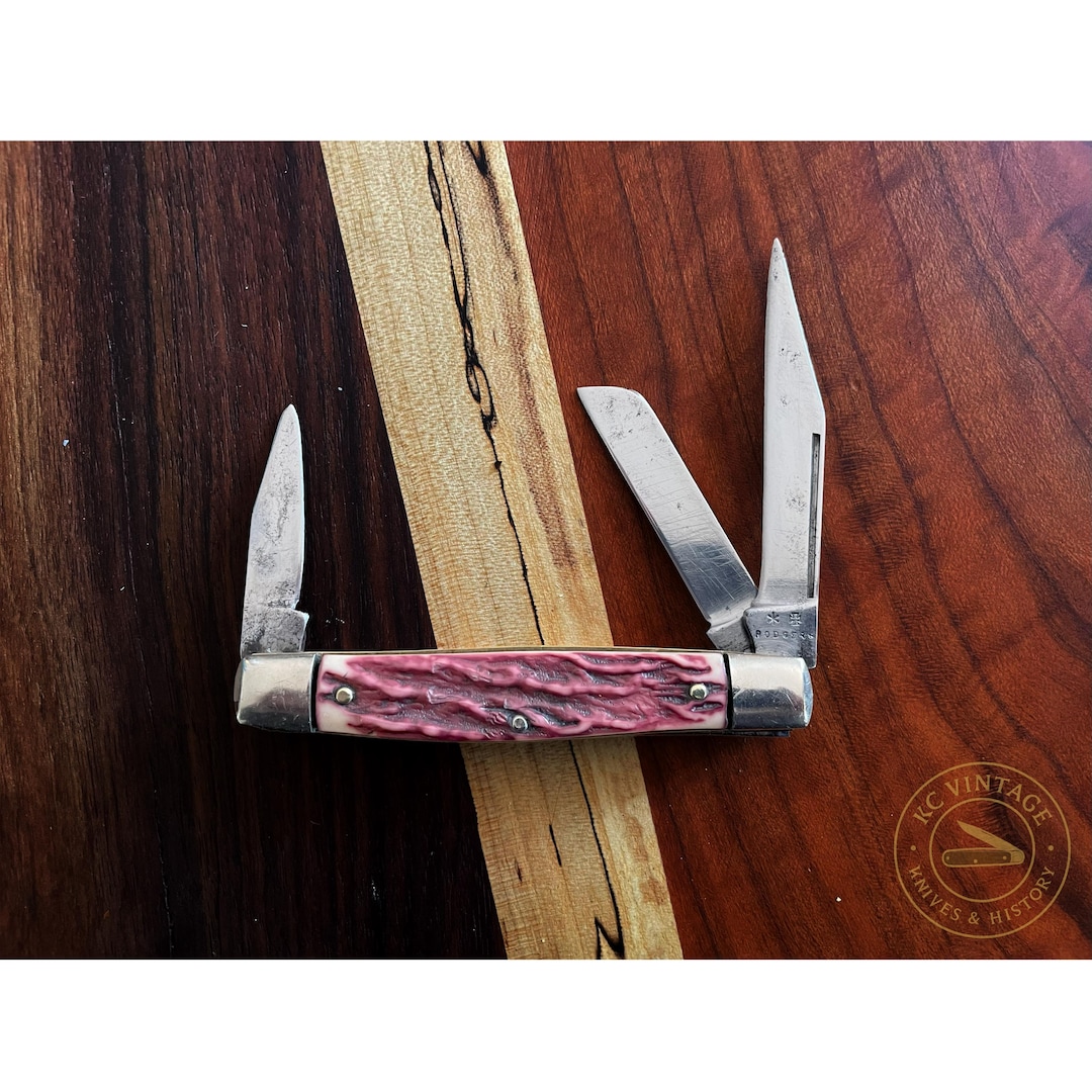 Vintage John Rodgers Sheffield England Three-blade Pocket Knife – Pink ...