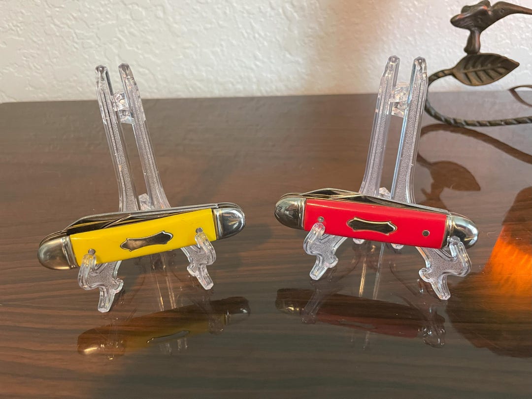 Vintage "the Ideal" Pocket Knife Set – USA Made – Colorful Celluloid ...