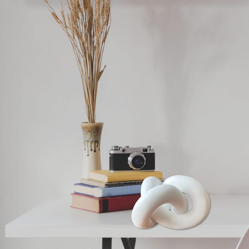 Clay Knot in Porcelain | Home Decor | Infinity Knotpaper Weight ...