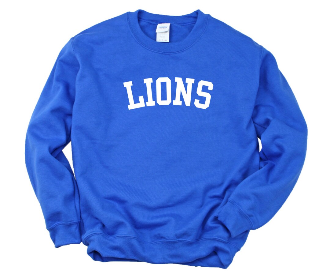 Lions Crewneck Adult and Child Sweatshirt, Unisex School Pullover, Lion ...