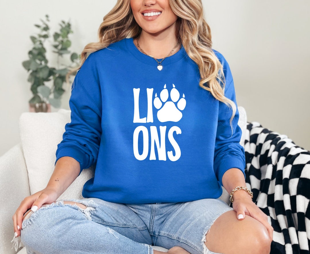 Lions Sports Adult and Child Sweatshirt, Unisex School Pullover, Lion ...