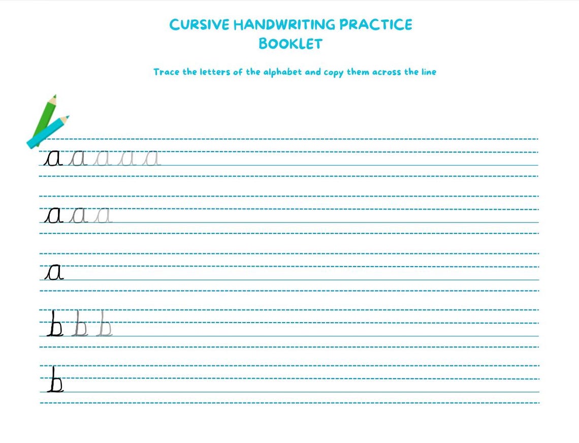 Cursive Alphabet Tracing Worksheet | Uppercase & Lowercase Letters ...