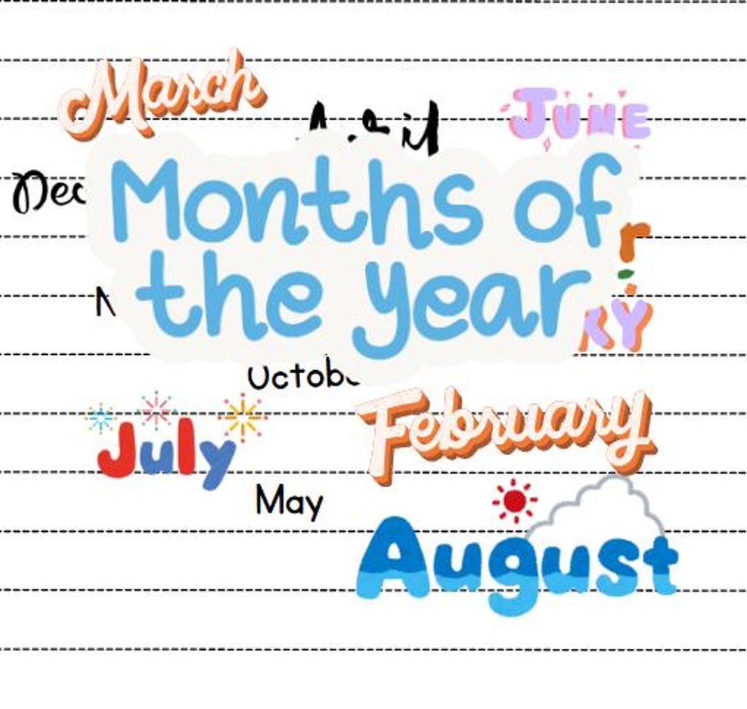Months of the Year Tracing Pages Instant Download – Print & Go! - Etsy