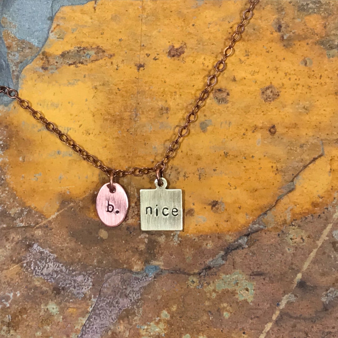 Be Nice, Nice, Charm Bracelet, Copper Bracelet, Friend Gift ...