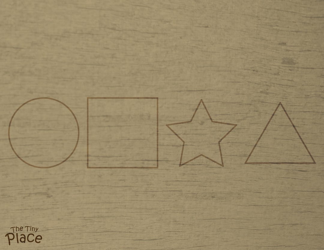 Basic Shapes, Circle, Square, Star, Triangle, Size 1 (SVG Design for ...