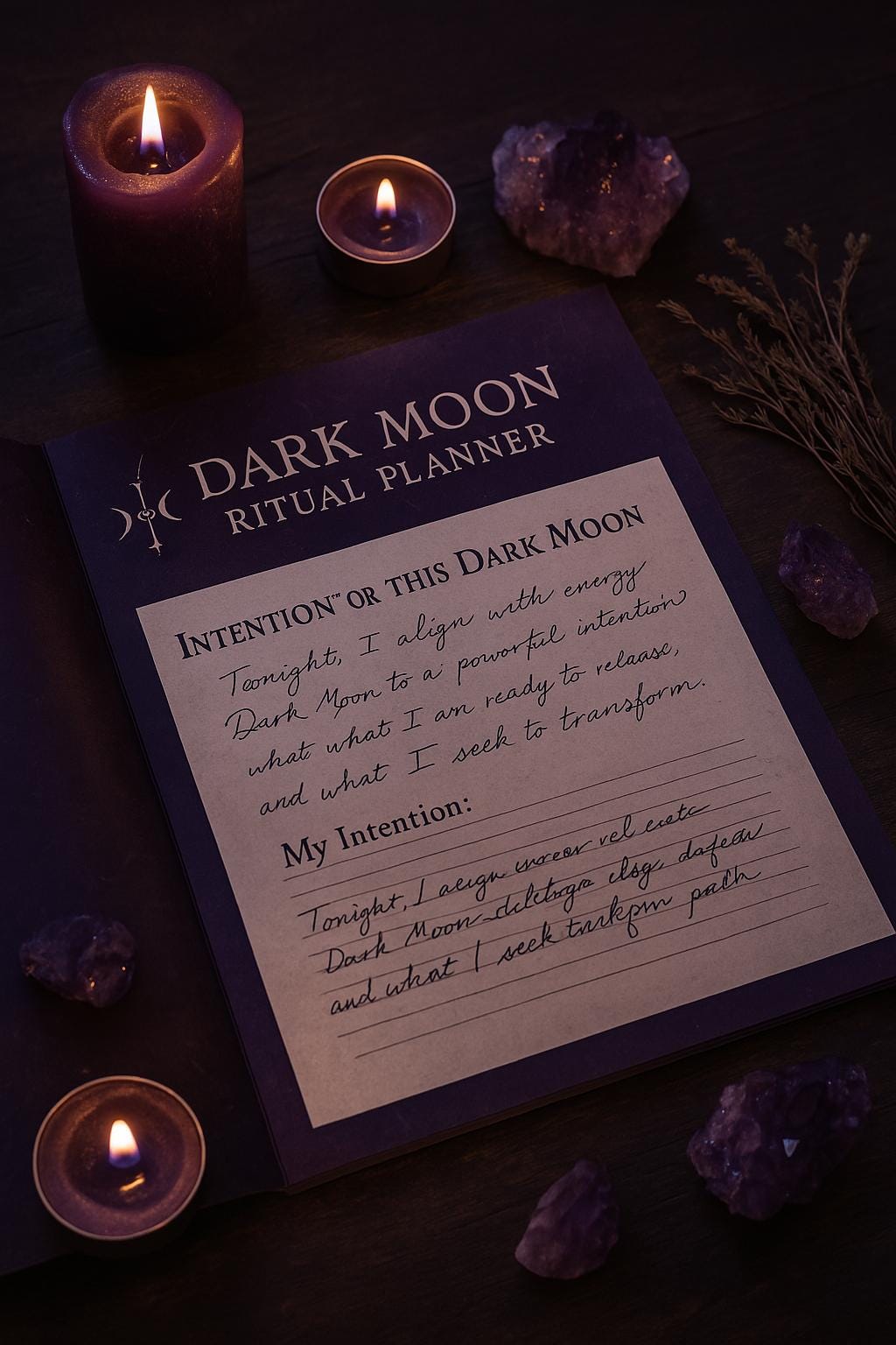 Dark Moon Ritual Planner Printable Witchcraft Journal Shadow Work PDF ...