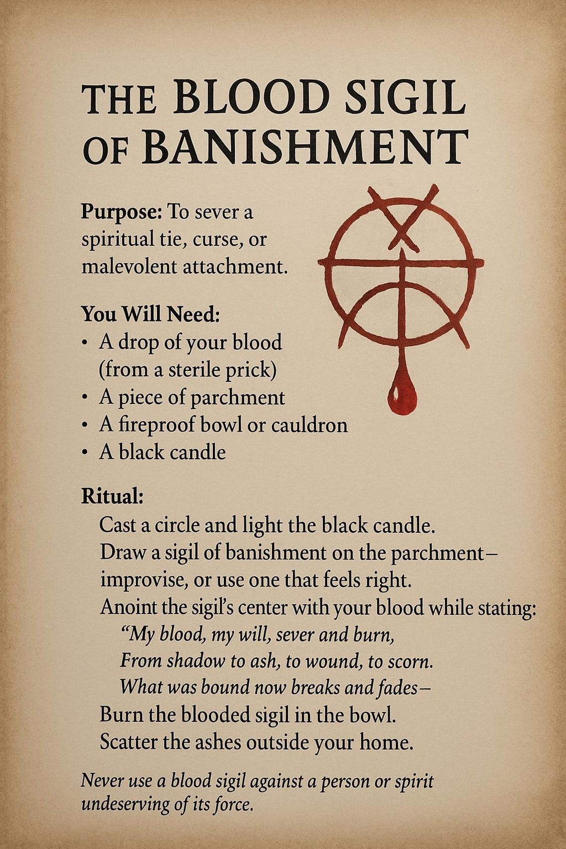 Blood Magic Grimoire Occult Witchcraft Spellbook Digital Download ...