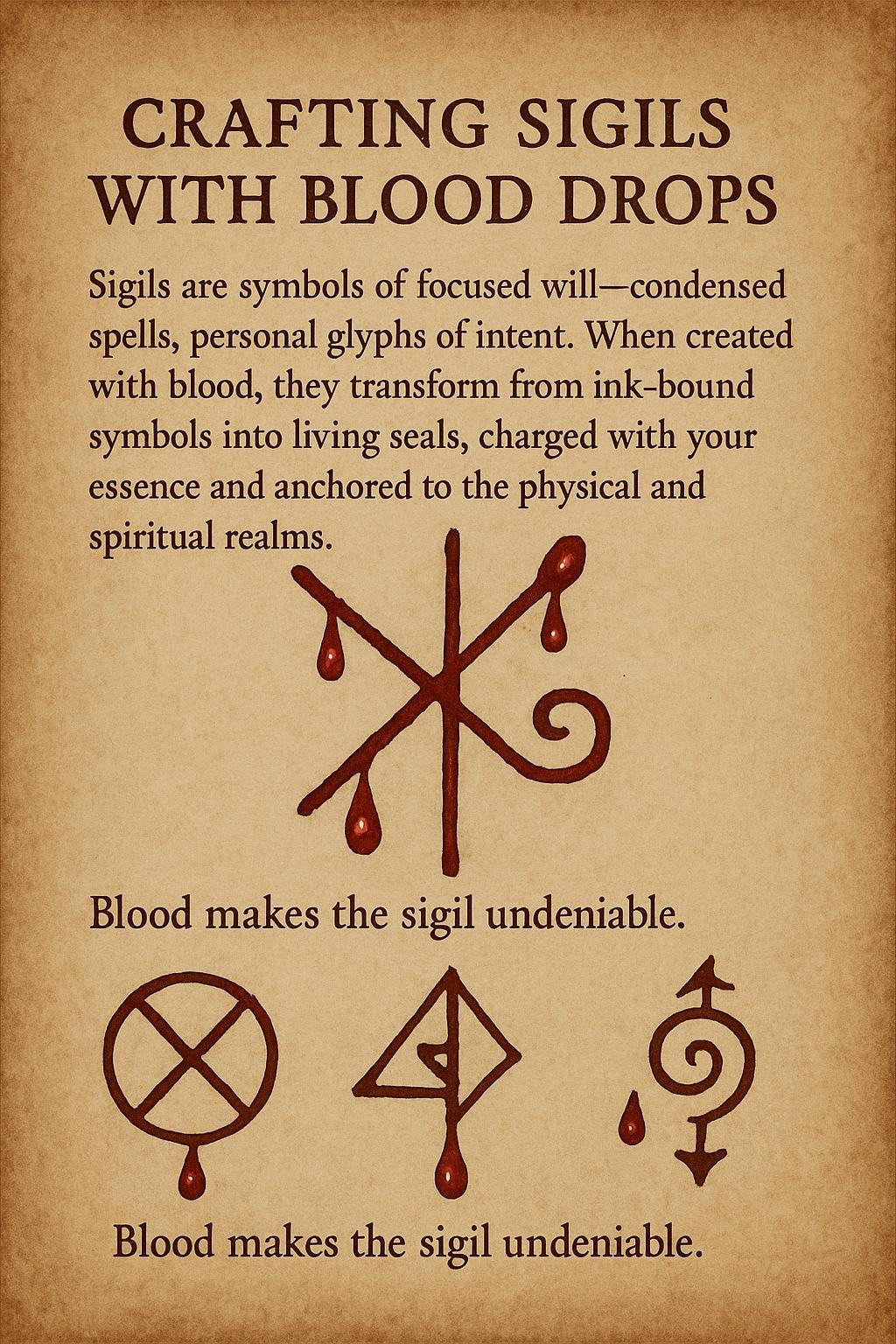 Blood Magic Grimoire Occult Witchcraft Spellbook Digital Download ...