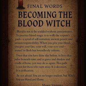 Blood Magic Grimoire, Witchcraft Spellbook (digital Download) - Etsy
