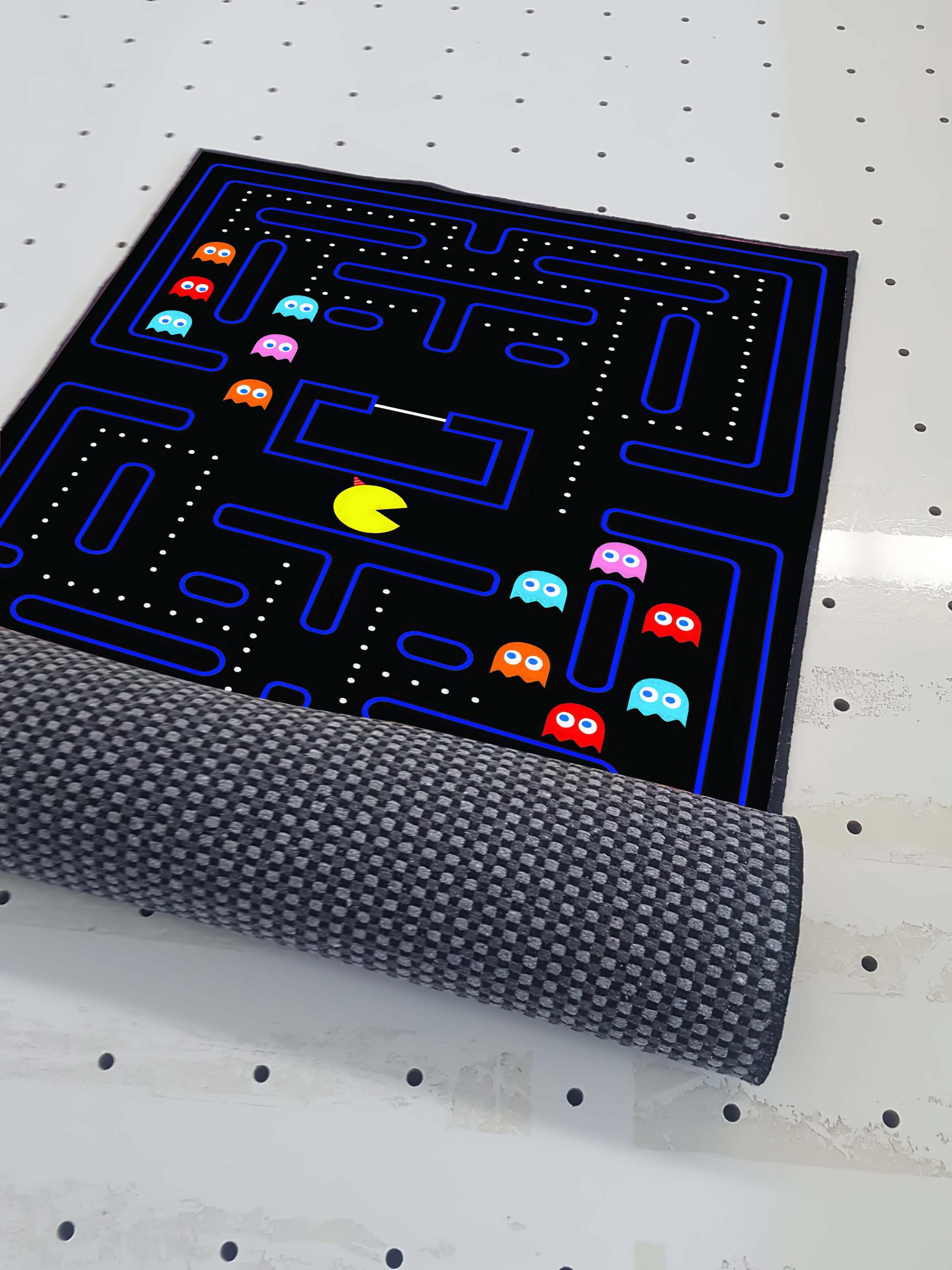 Pac-man Inspired Kids Room Rug: Cartoon Play Carpet - Etsy