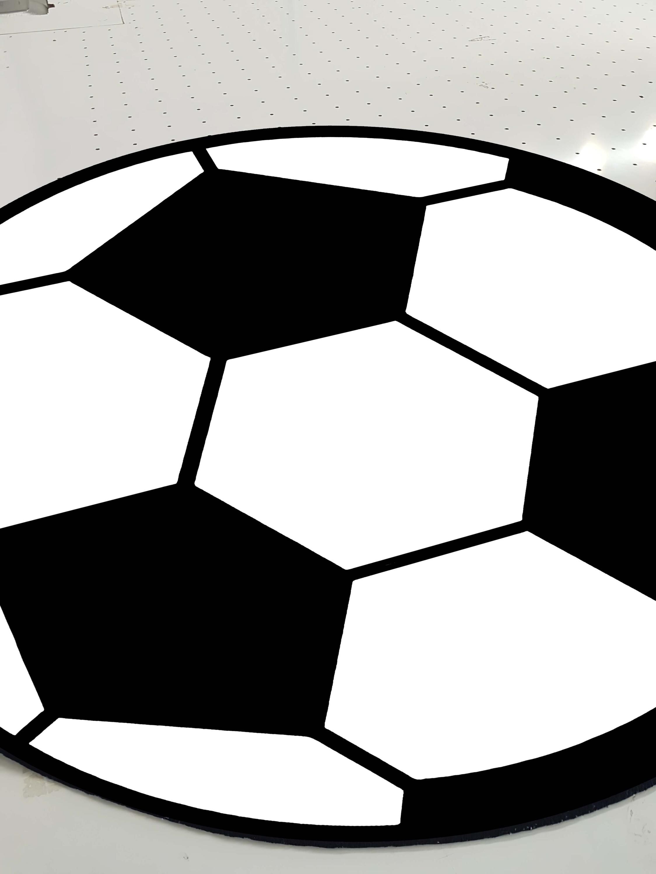 Soccer Ball Rugs,round Washable Kids Room Carpet,non-slip Sports Decor ...