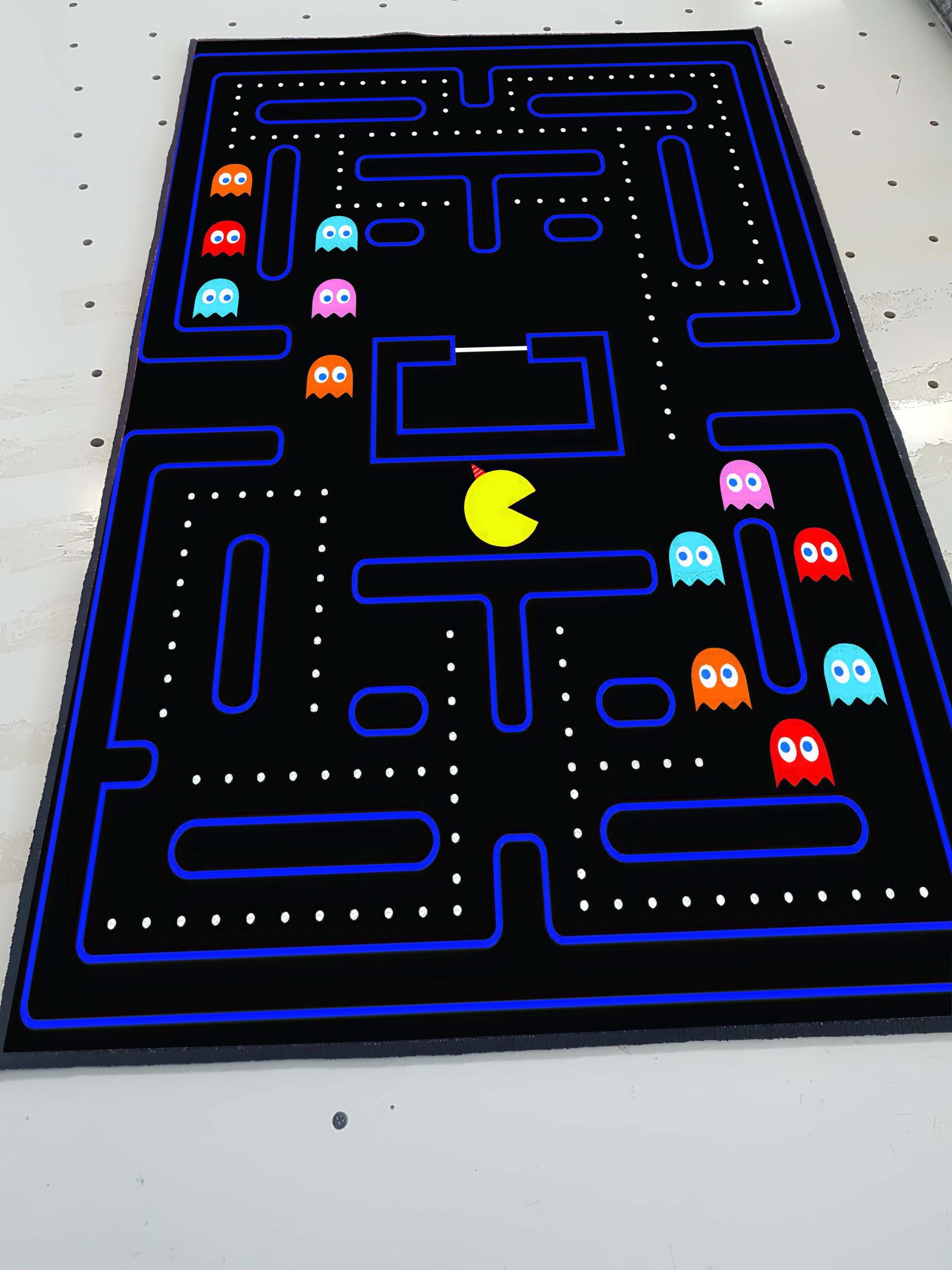 Pac-man Inspired Kids Room Rug: Cartoon Play Carpet - Etsy