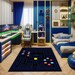 Pac-man Inspired Kids Room Rug: Cartoon Play Carpet - Etsy