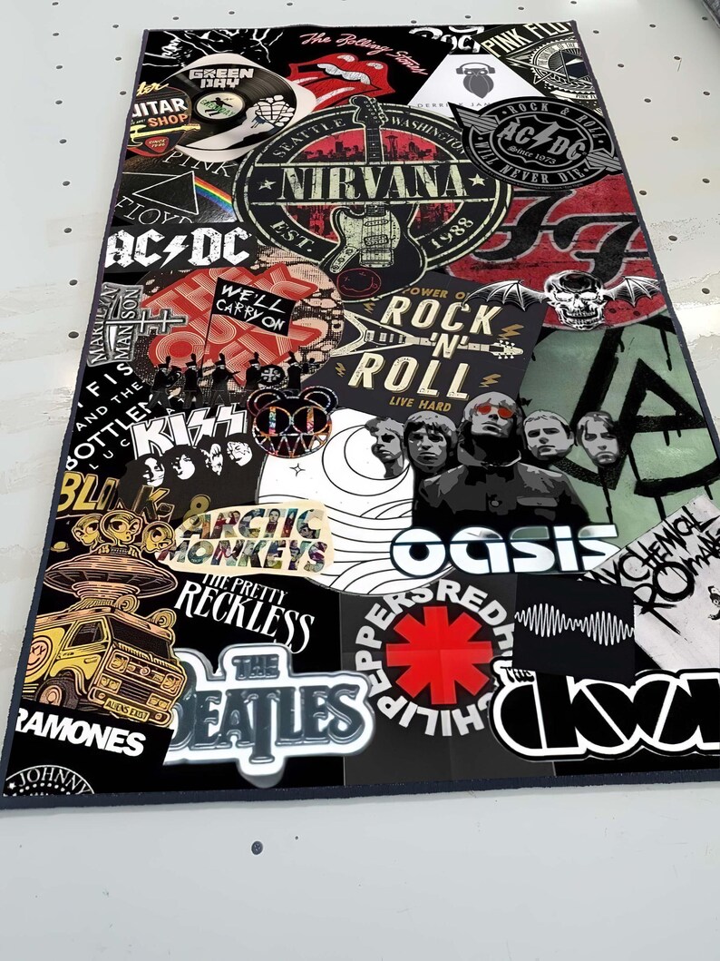 Rock and Roll Music Rug: Hard Rock Band Carpet - Etsy