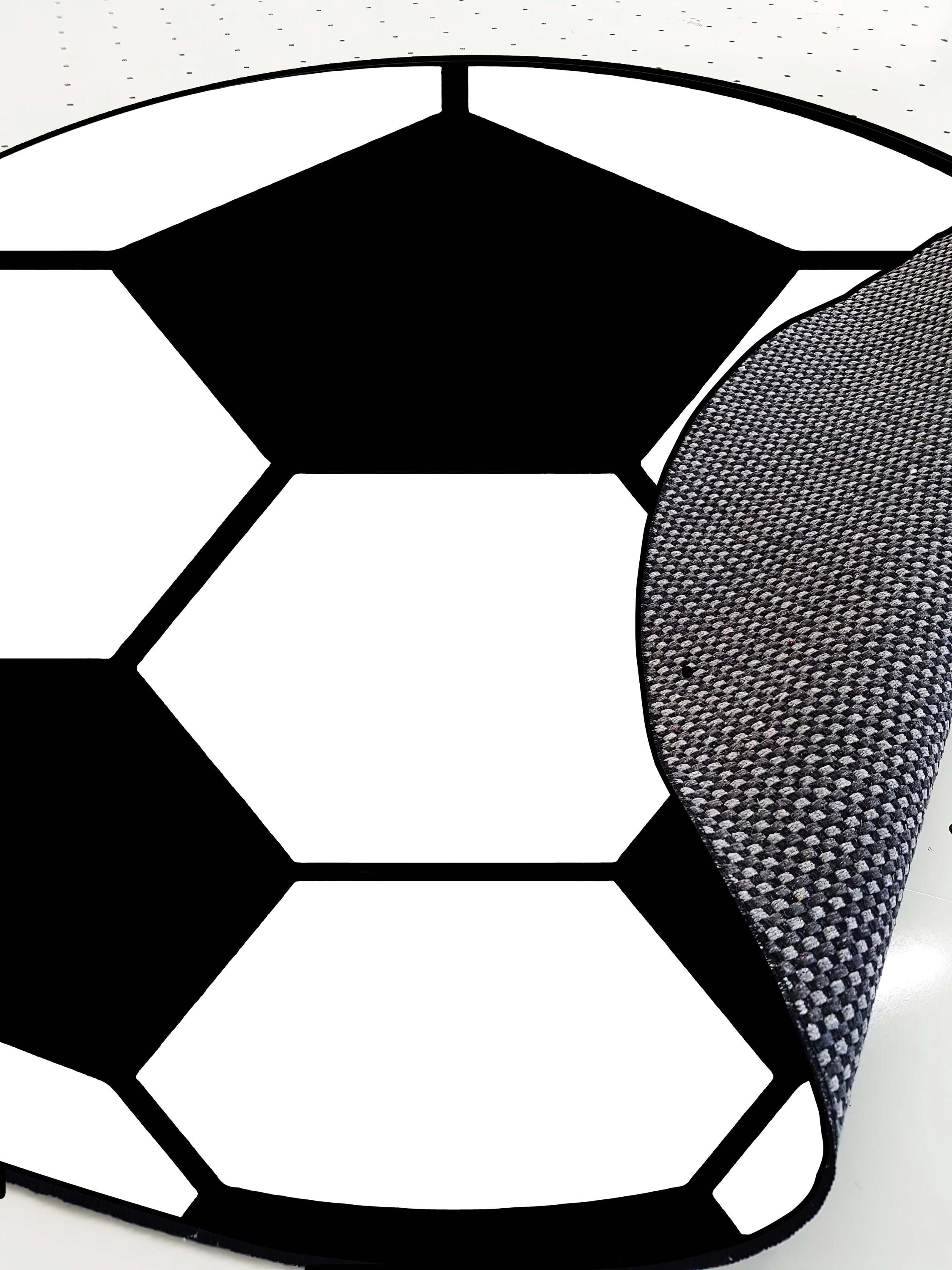 Soccer Ball Rugs,round Washable Kids Room Carpet,non-slip Sports Decor ...