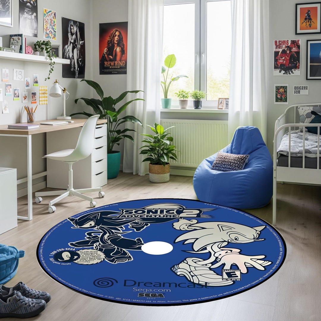 Sonic the Hedgehog Rug: Custom Gaming Room Carpet - Etsy