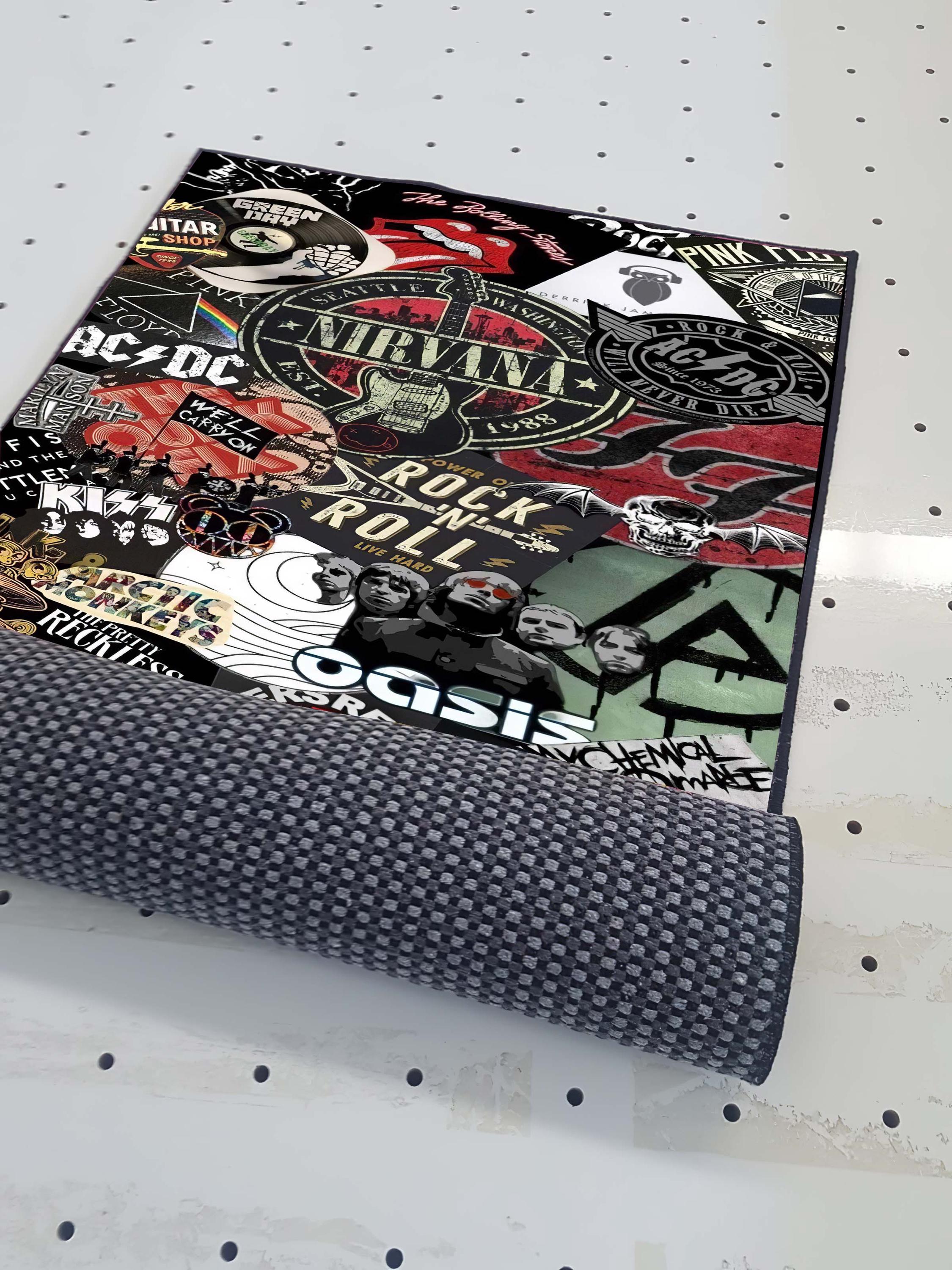 Rock and Roll Music Rug: Hard Rock Band Carpet - Etsy