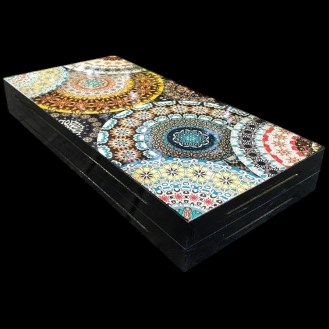 Handmade Wooden Backgammon & Chess Set: Turkish Inlay Design - Etsy