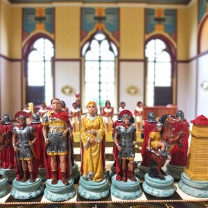 Luxury Chess Set Egyptian Vs Roman – 14.5 Inch Handmade - Etsy