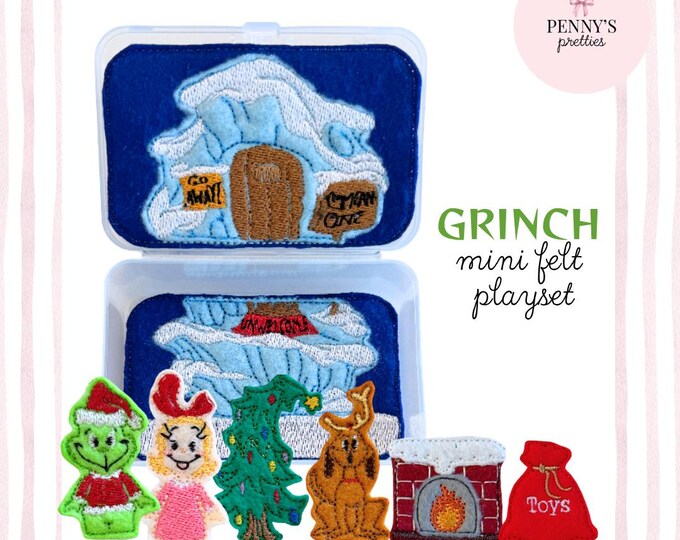 Grinch Mini Felt Playset - Pretend Play - Quiet Time Activity - Travel ...