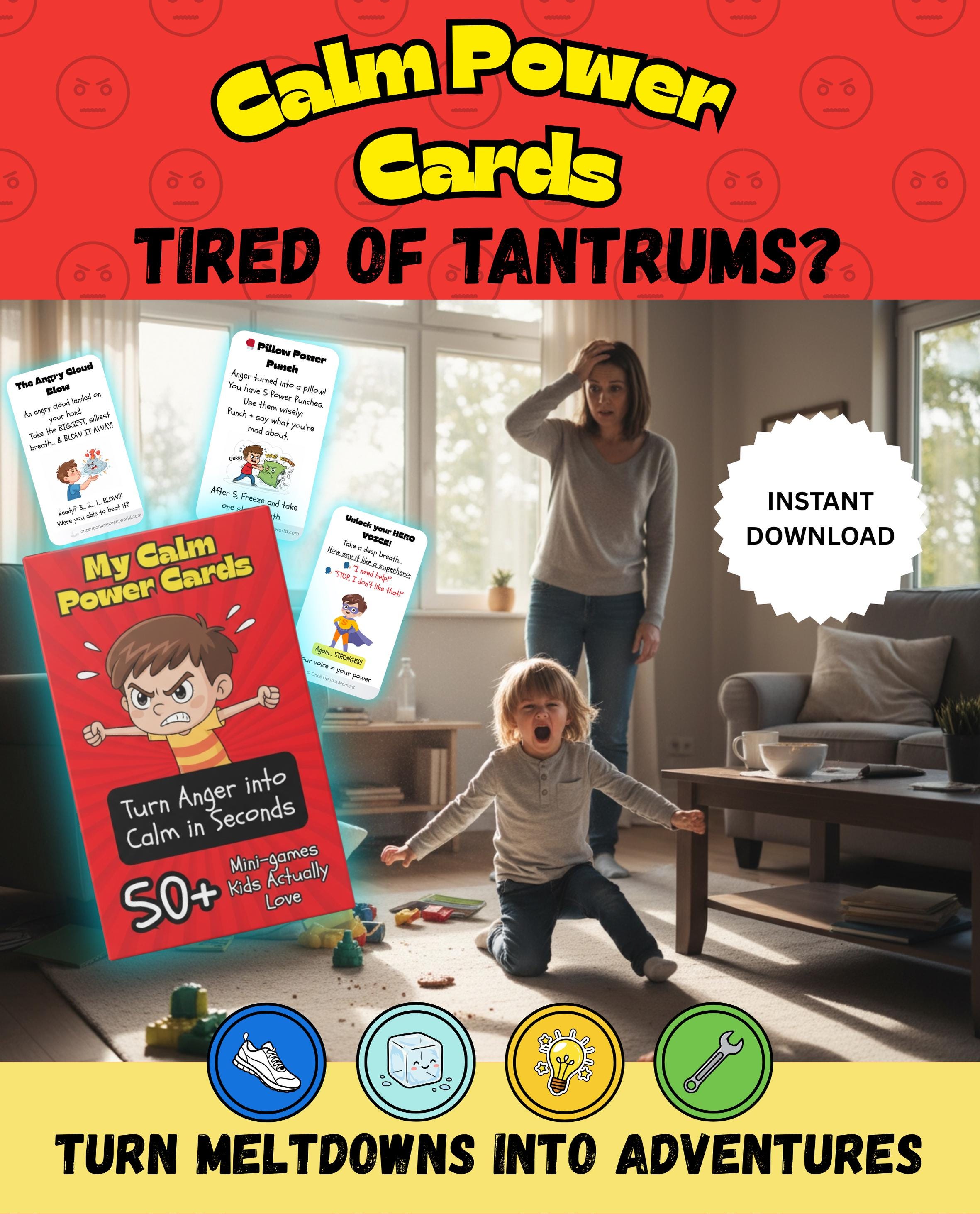 Anger Management Flashcards for Kids, Emotional Regulation Activities ...
