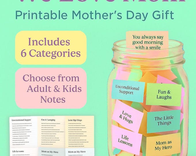 396 Reasons Why I Love You Mom | Printable Mother's Day Gift | Mom Gift ...