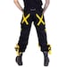 Cyber Goth Vortex Pants: Black & Yellow Rave Techwear With Straps - Etsy
