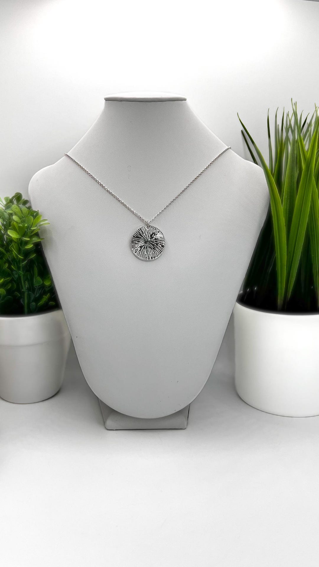 Silver Sunburst Pendant Necklace,large Silver Pendant, Pure Silver ...