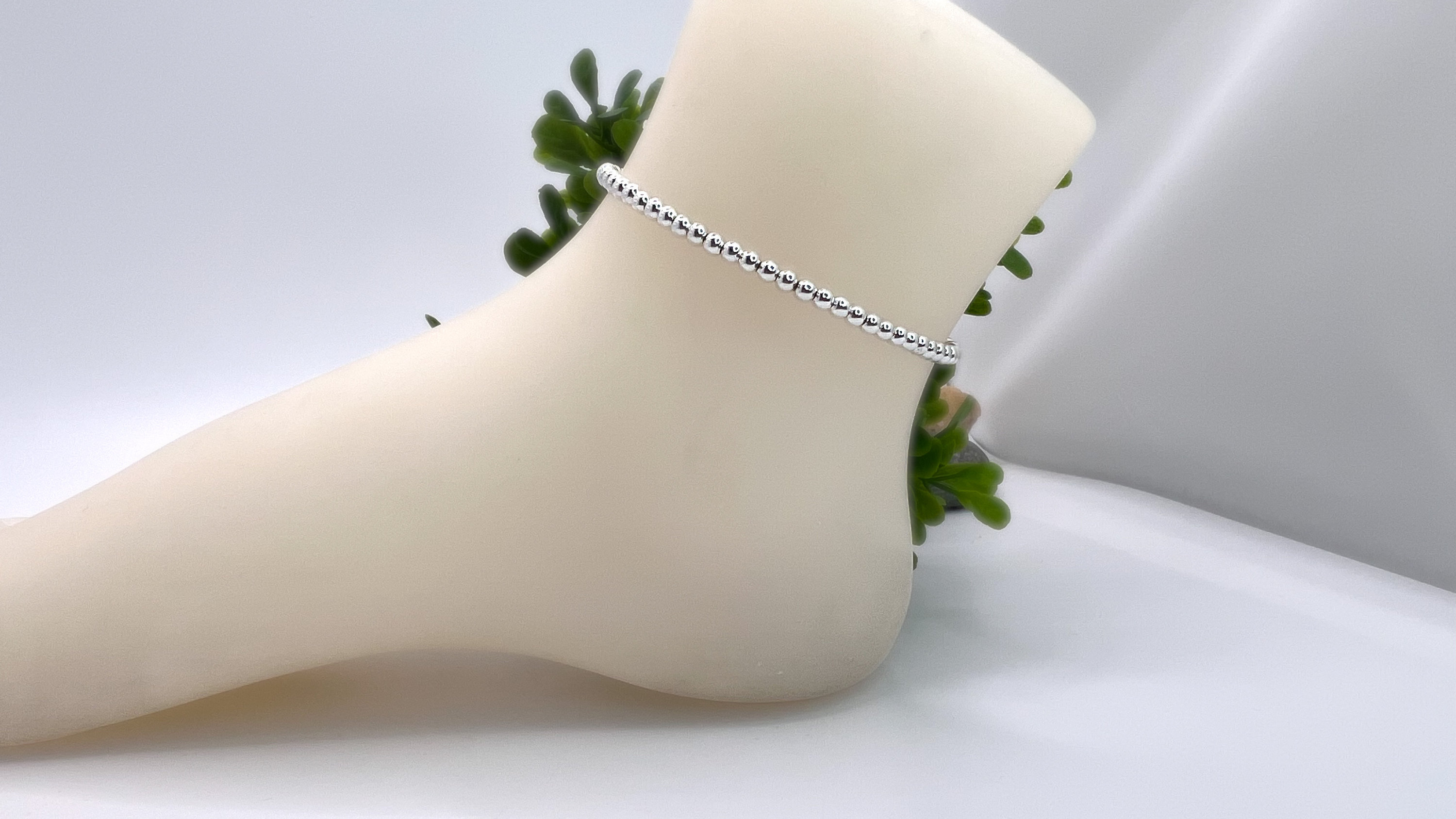 Silver Anklet, Stack Anklet, Sterling Silver Ankle Bracelet, Silver ...