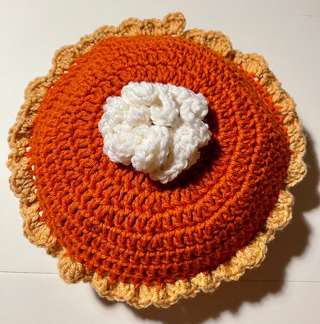 Crochet Pumpkin Pie Hat Beret Beanie - Etsy