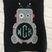 Monogram Robot Baby Bodysuit: Embroidered Initial Shirt - Etsy